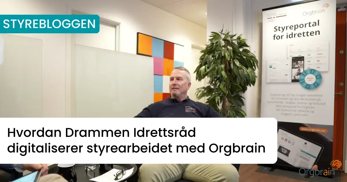 Hvordan Drammen Idrettsråd digitaliserer styrearbeidet med Orgbrain